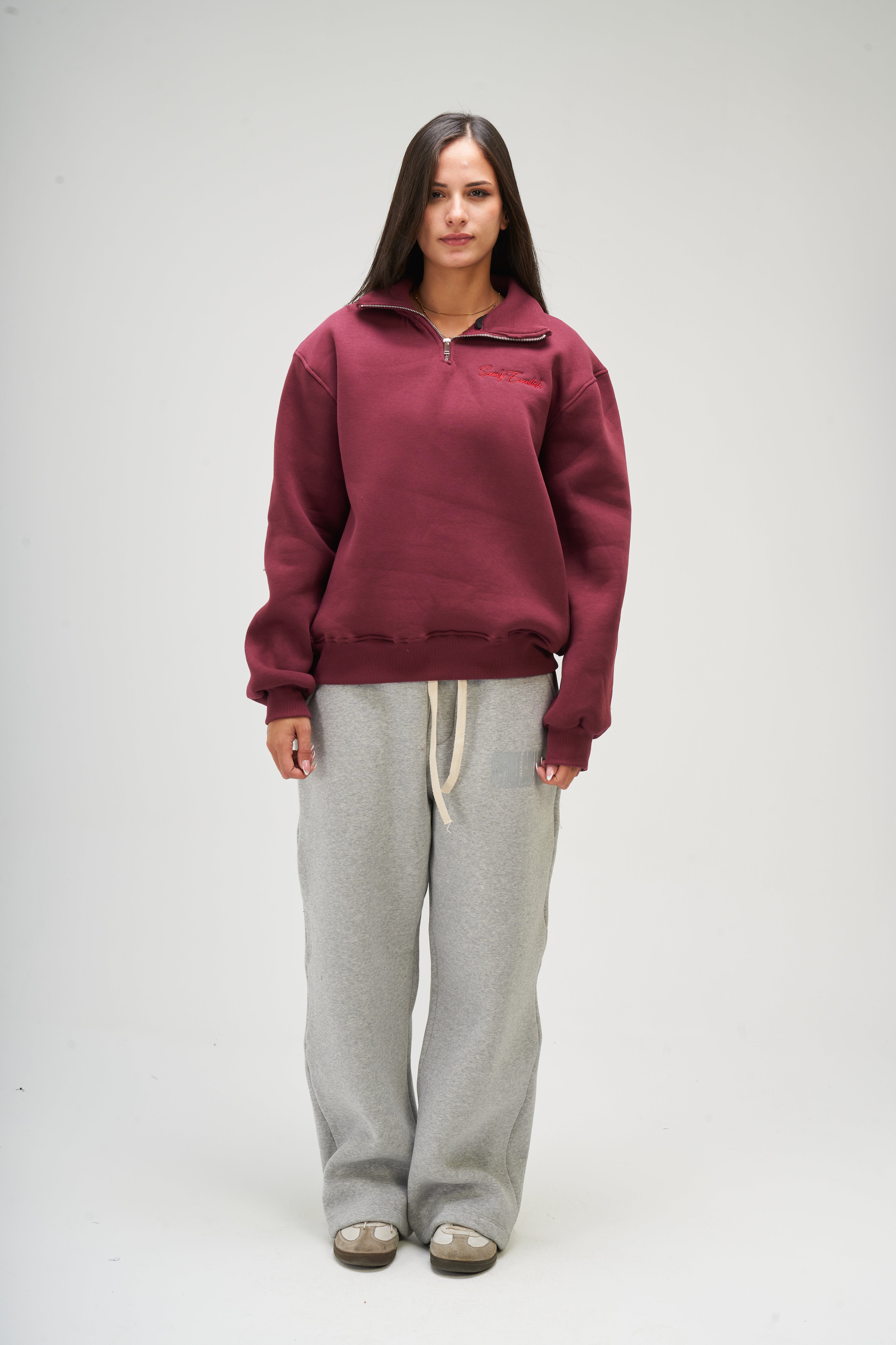 Burgundy Q-zip – Seemly Essentials